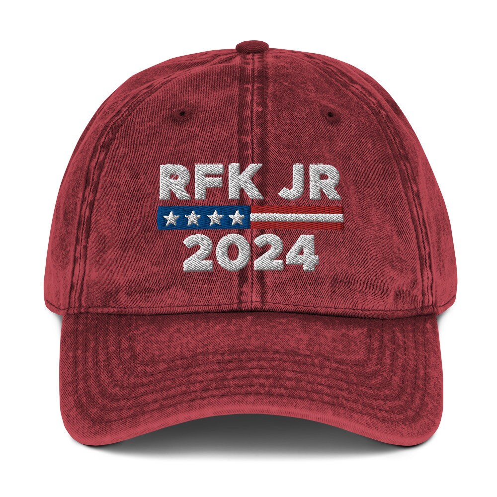 Rfk Jr Hat embroidered Vintage Cotton Twill Cap RFK JR for President ...