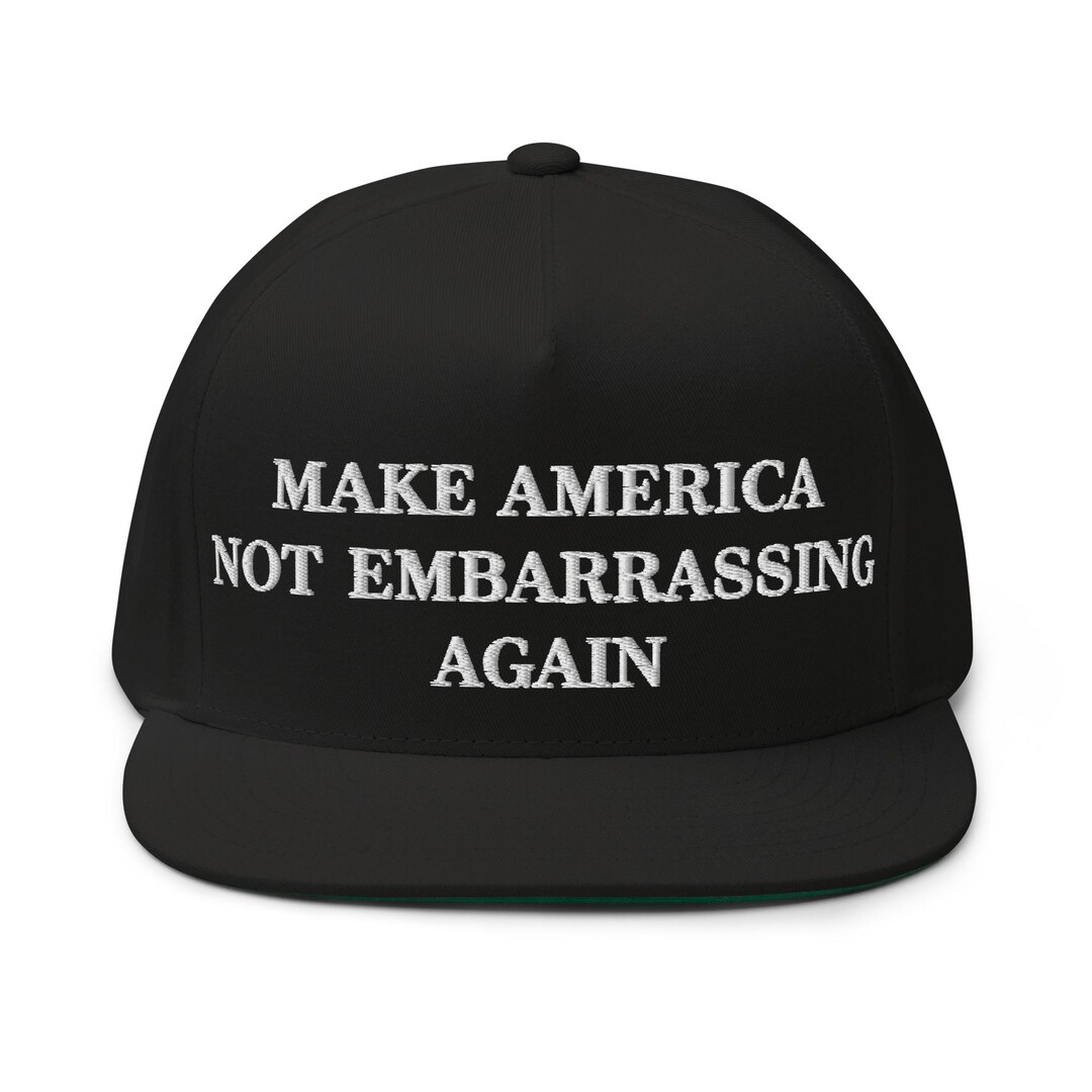 Make America Not Embarrassing Again Hat (embroidered Flat Bill Snapback ...