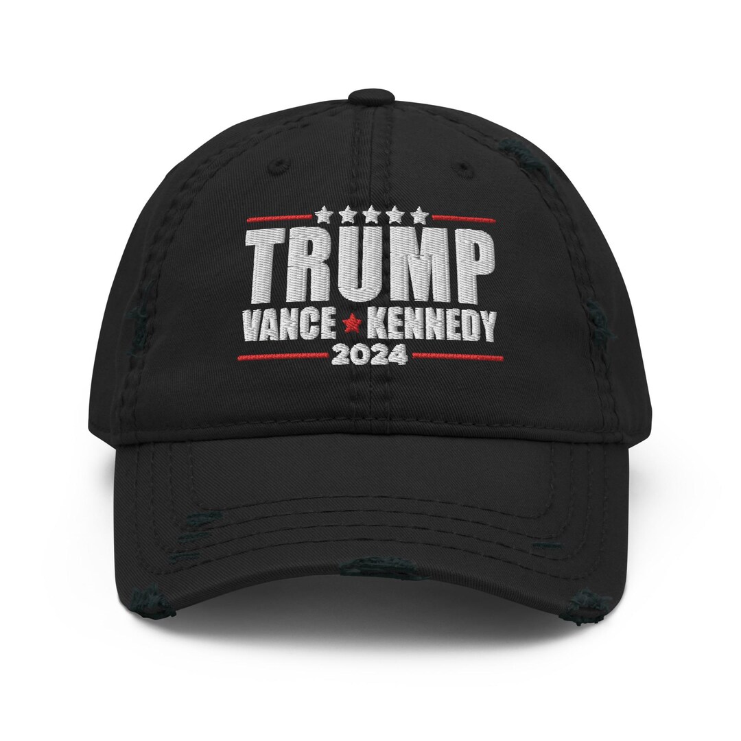 Trump Vance Kennedy 2024 Hat embroidered Distressed Dad Cap Trump RFK ...