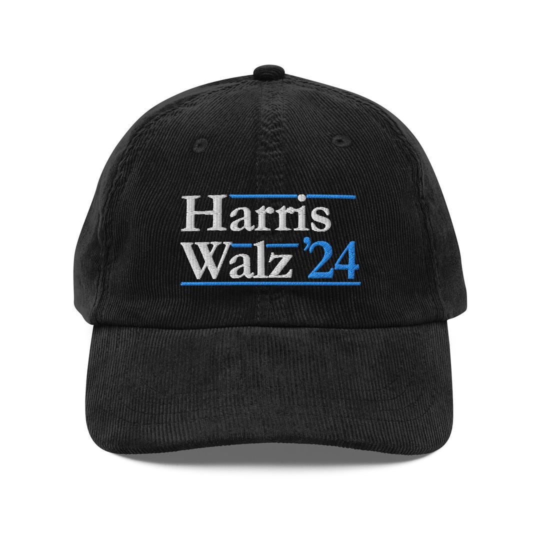 Kamala Harris Tim Walz Hat embroidered Vintage Corduroy Cap Harris Walz ...