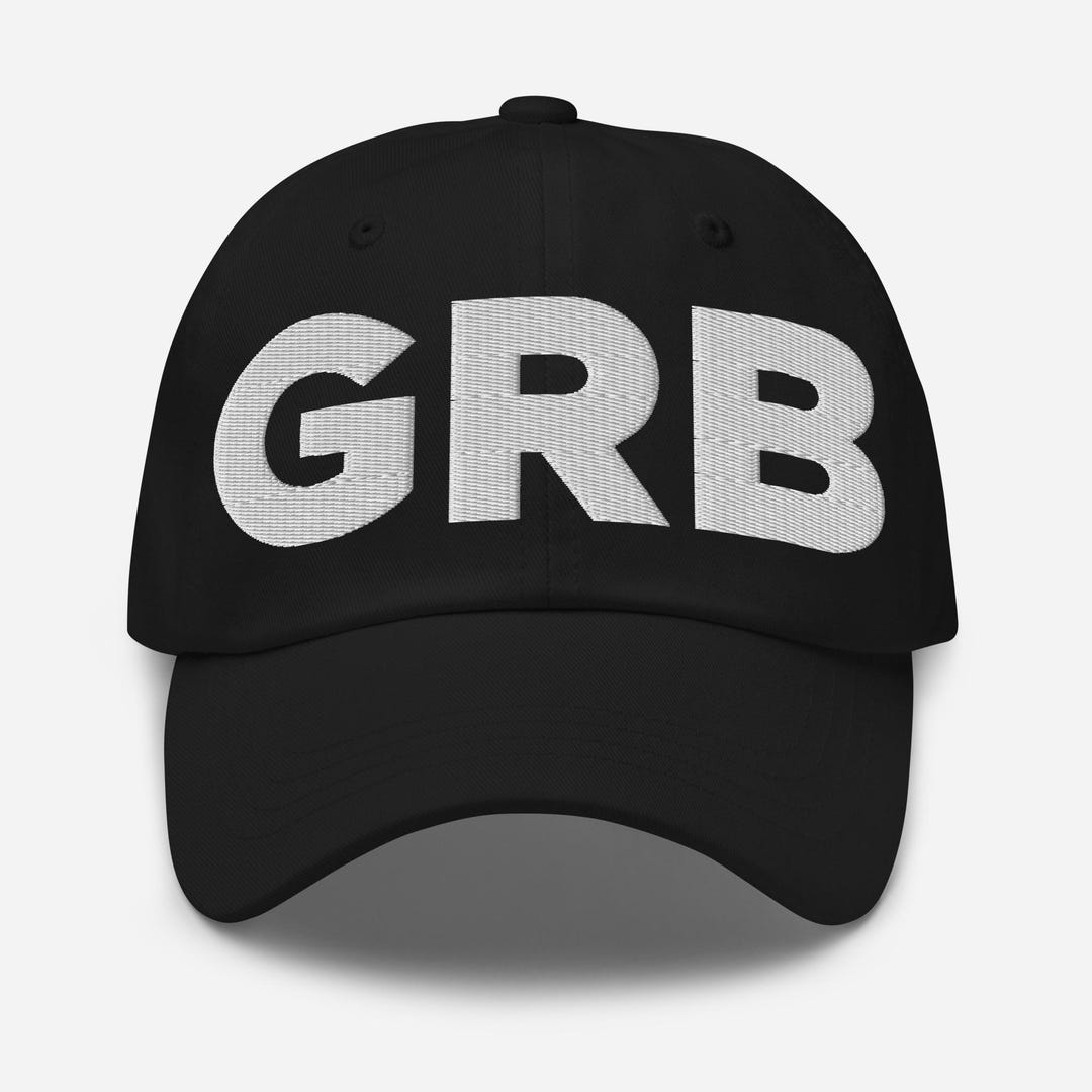 GRB Green Bay Airport Hat (embroidered Dad Cap) Flying to GRB Green Bay ...