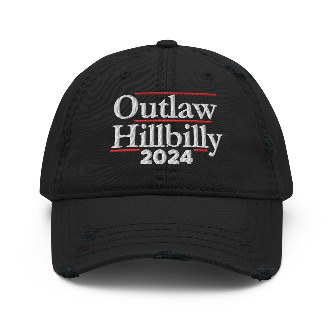 Outlaw Hillbilly 2024 Hat embroidered Distressed Dad Cap Funny ...