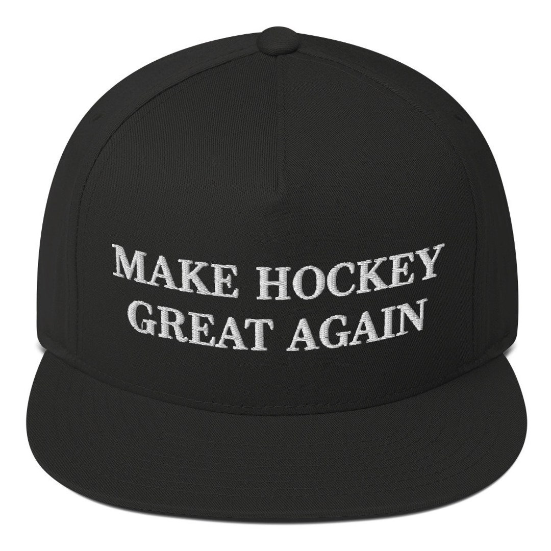 Hockey Snapback Cap, Hockey Embroidered Hat, Make Hockey Great Again ...