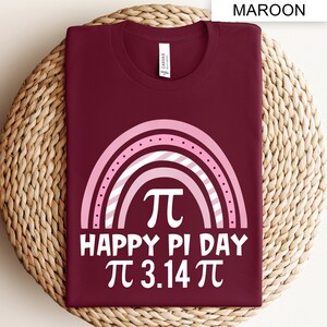 Happy Pi Day T-shirt, Cute Rainbow Pi Symbol, Math Teacher Gift, Geeky ...