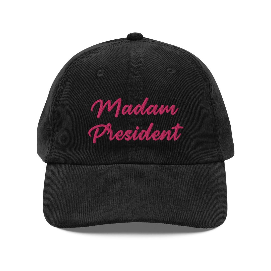 Madam President Hat embroidered Vintage Corduroy Cap Kamala Harris ...