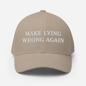 Make Lying Wrong Again Hat (embroidered Flexfit Cap) Closed-back Cap - Etsy