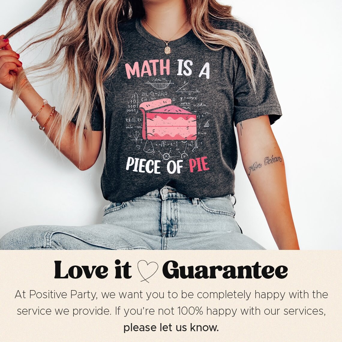 Pi Day T-shirt, Math is a Piece of Pie, Funny Mathematics Shirt, Geeky ...