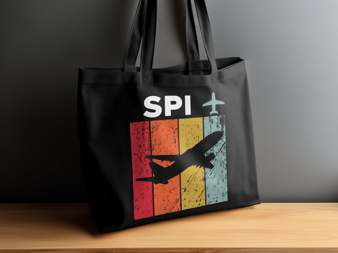 SPI Springfield Airport Tote Bag, Flying to SPI Springfield Visitor ...