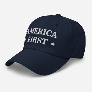America First Hat (embroidered Dad Cap) USA Patriot, July 4th Pride ...