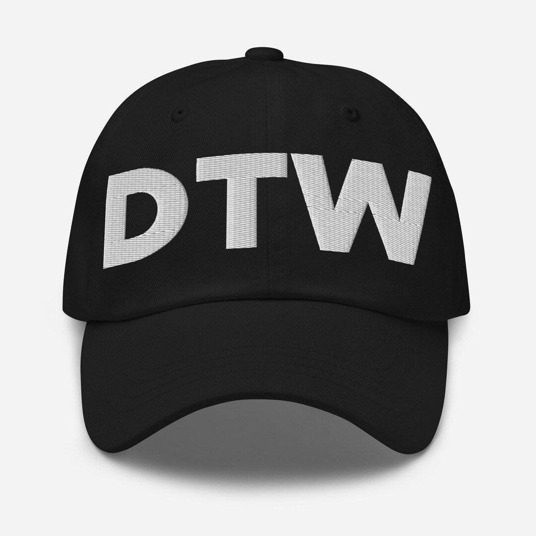 DTW Detroit Airport Hat (embroidered Dad Cap) Flying to DTW Detroit Air ...