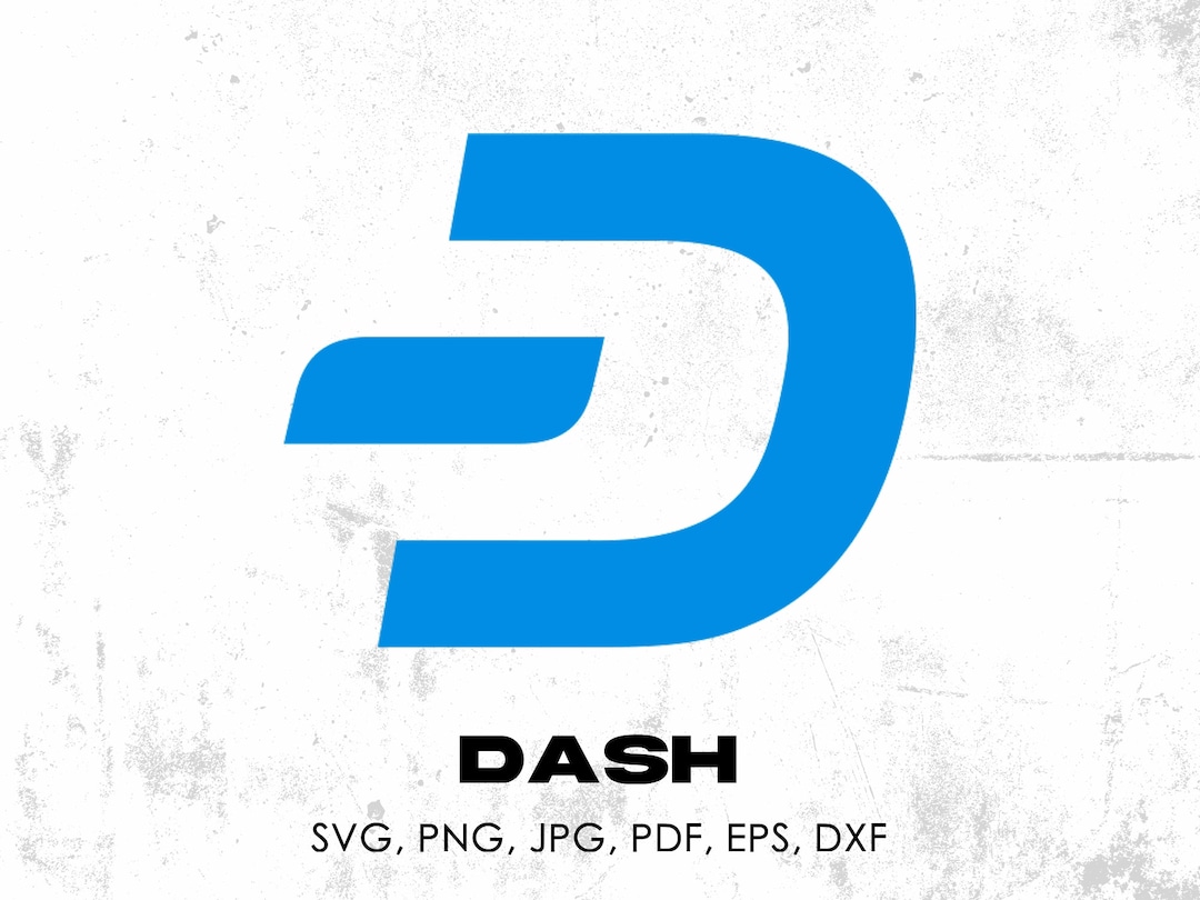 Dash Crypto Logo File, Svg, Png, Pdf, Jpg, Eps, Dxf Instant Download - Etsy