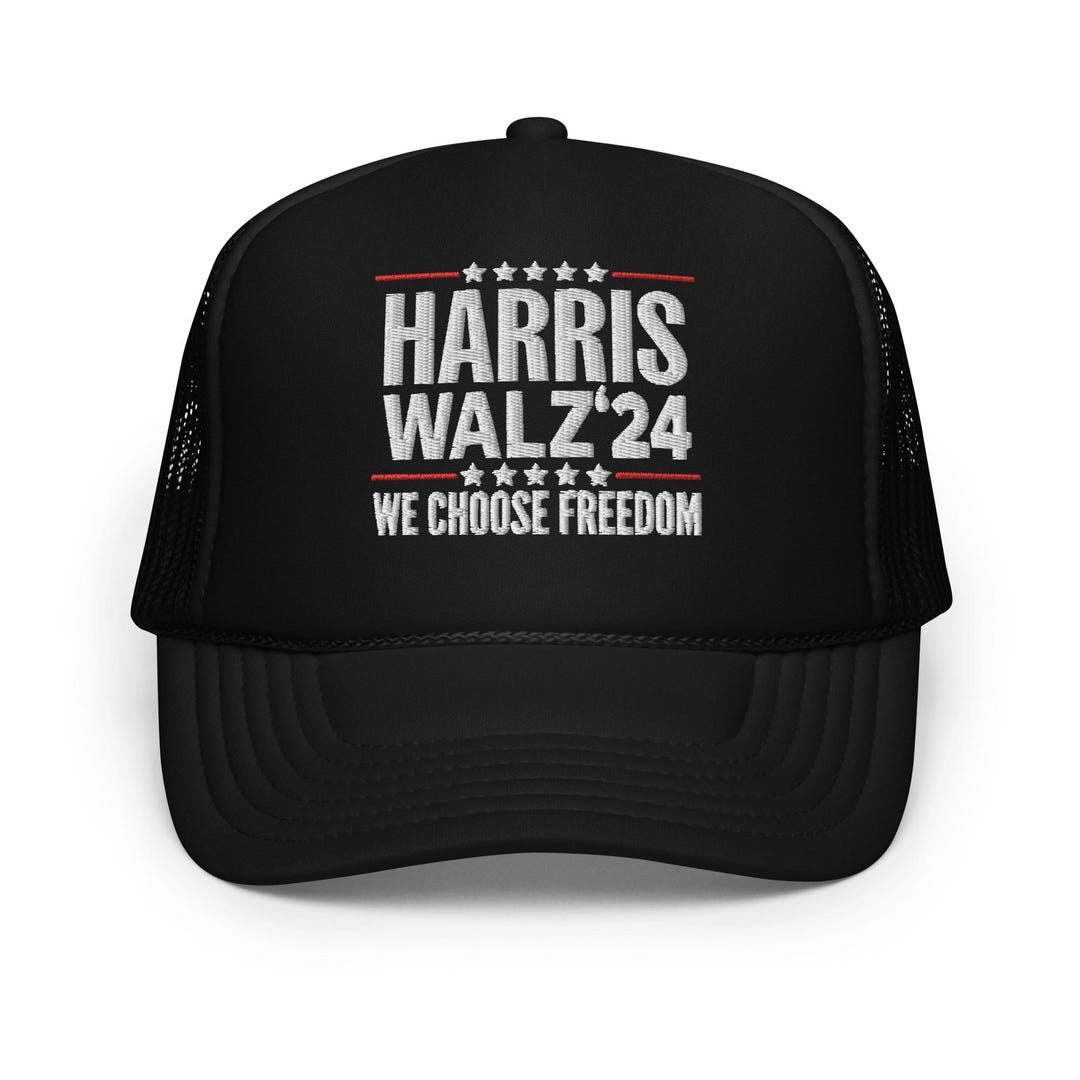 Harris Walz 2024 We Choose Freedom Hat embroidered Trucker Cap - Etsy