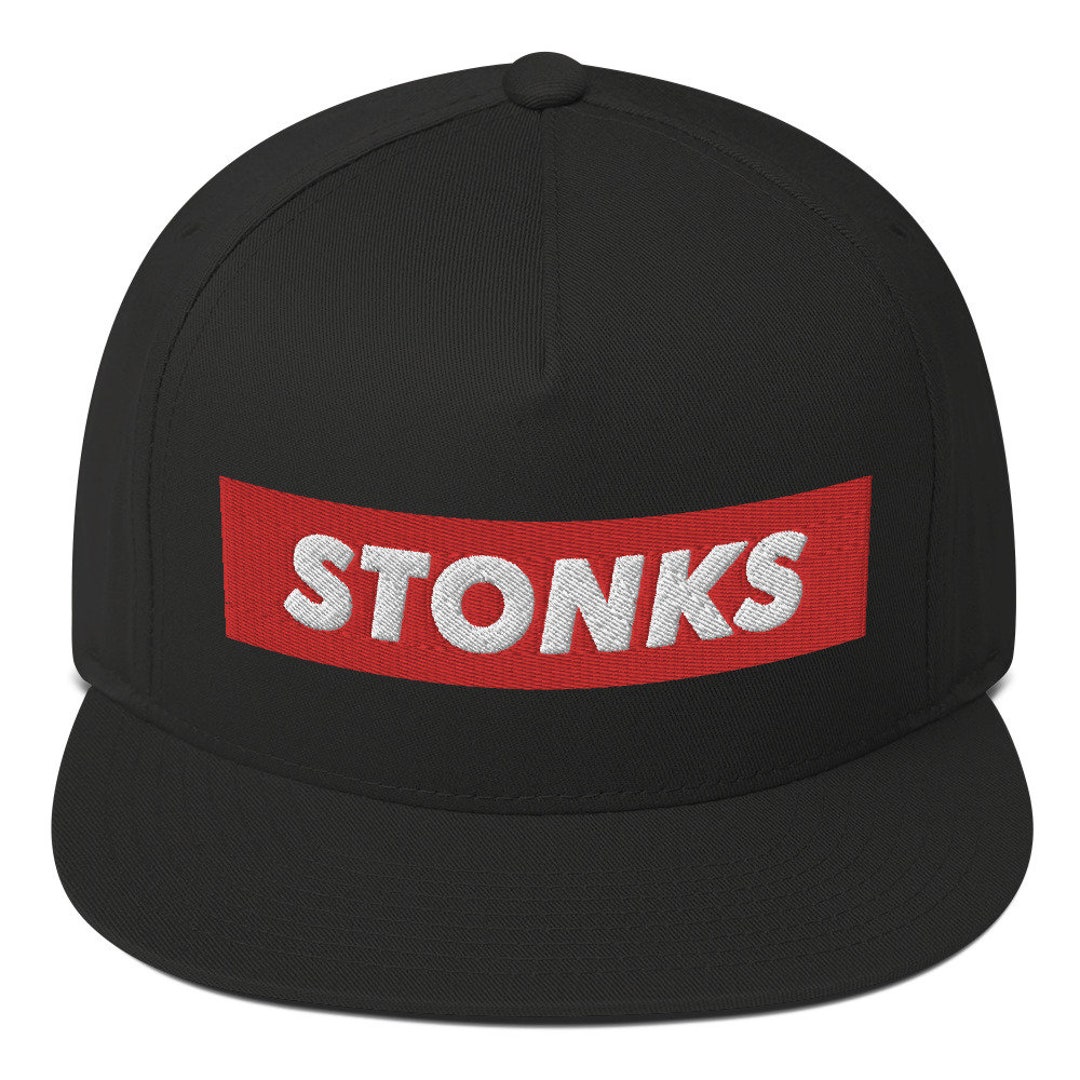 Stonks Snapback Cap, Stonks Embroidered Hat, Funny Investor Hat, Stonks ...