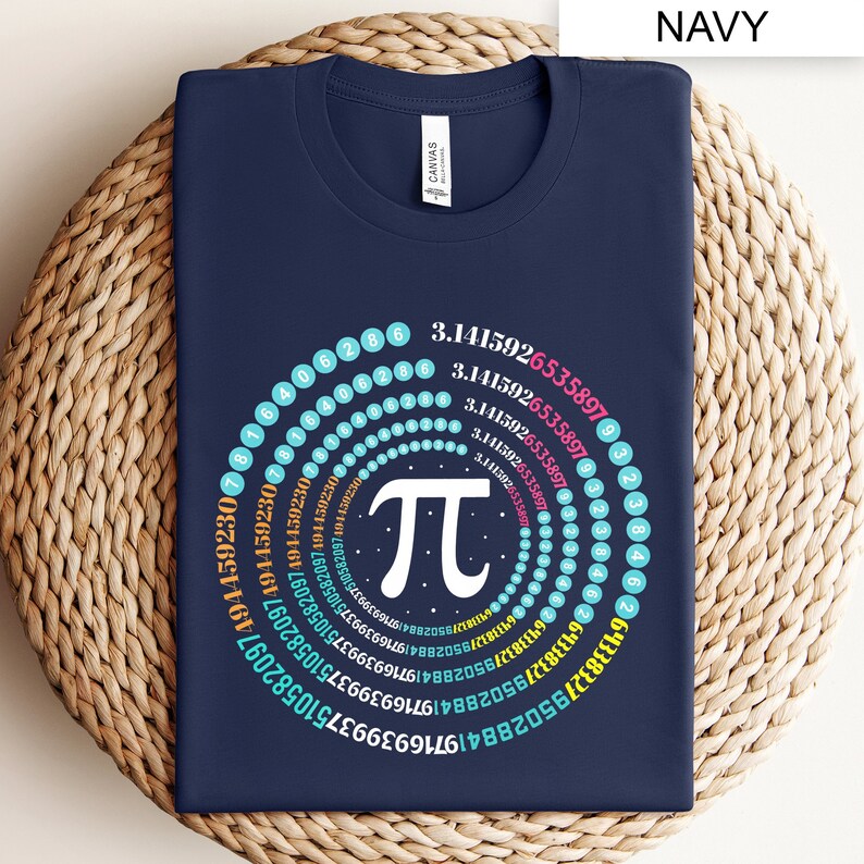 Pi Day Spiral T-shirt, Math Geek Shirt, Colorful Pi Digits, Teacher ...