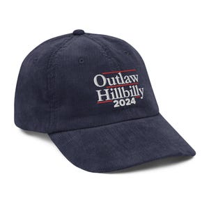 Outlaw Hillbilly 2024 Hat (embroidered Distressed Vintage Corduroy Cap ...