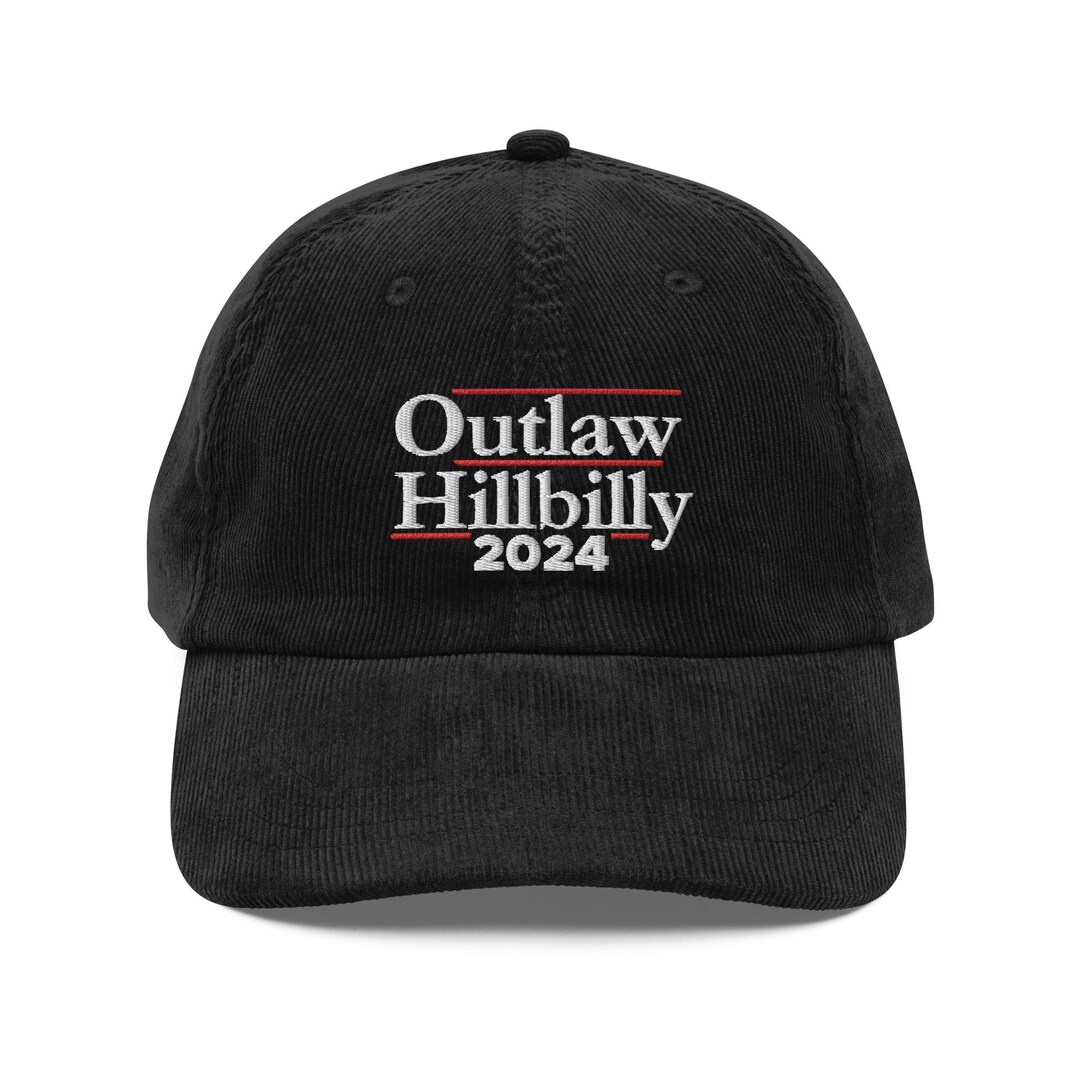 Outlaw Hillbilly 2024 Hat (embroidered Distressed Vintage Corduroy Cap ...