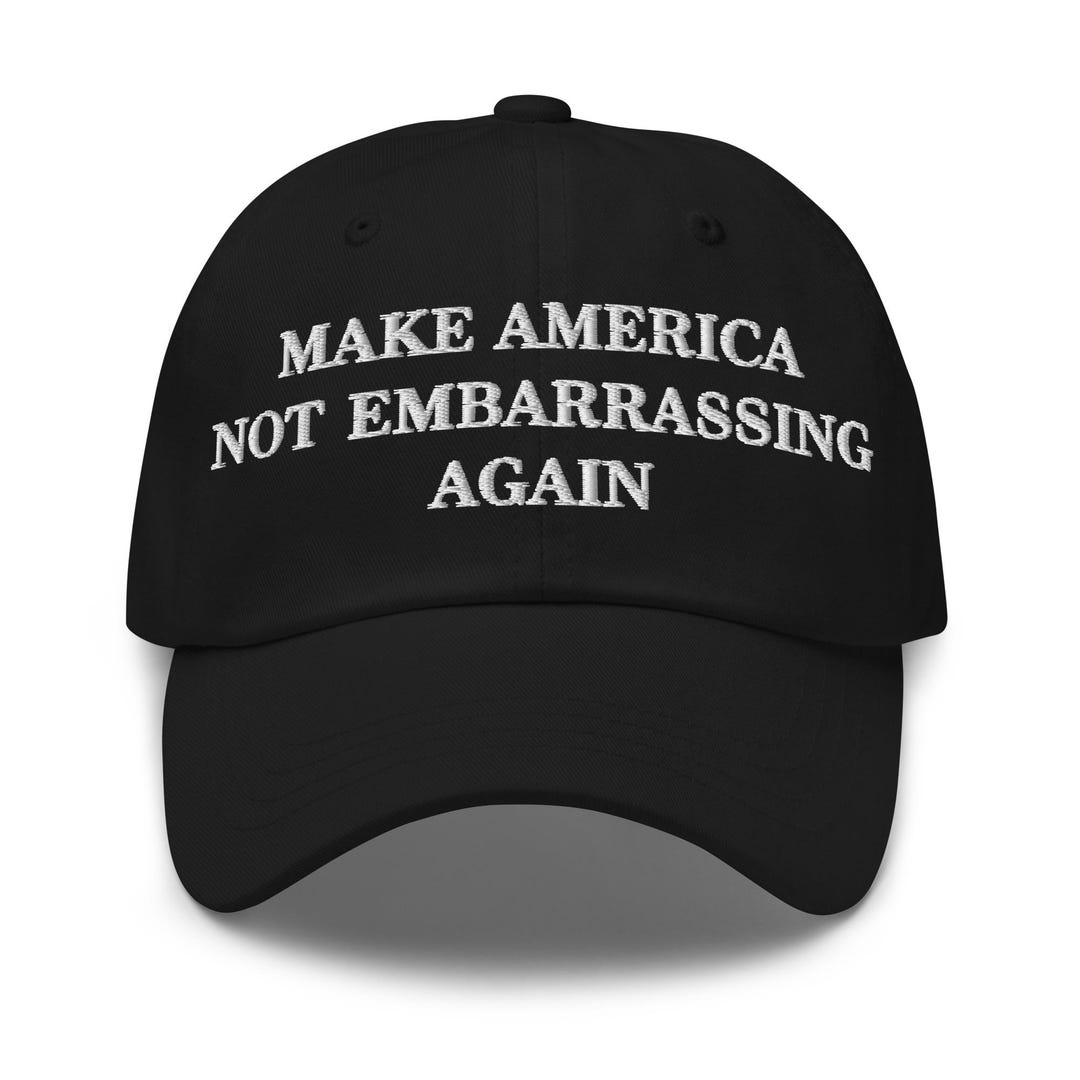 Make America Not Embarrassing Again Hat (embroidered Dad Cap) - Etsy