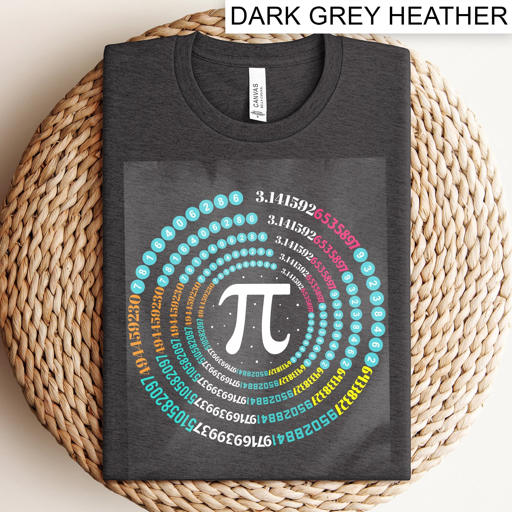 Pi Day Spiral T-shirt, Math Geek Shirt, Colorful Pi Digits, Teacher ...