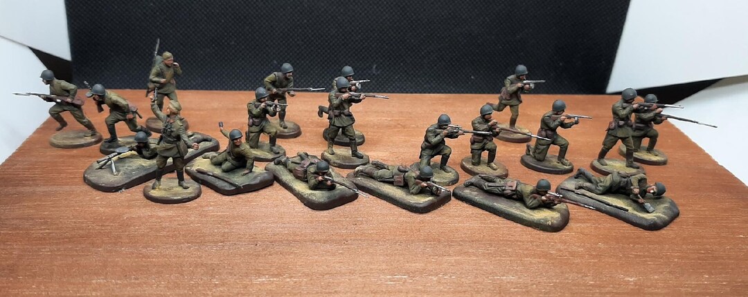 Scale 1/72 Painted Soviet Infantry WW2, Miniatures by Maressculptures ...