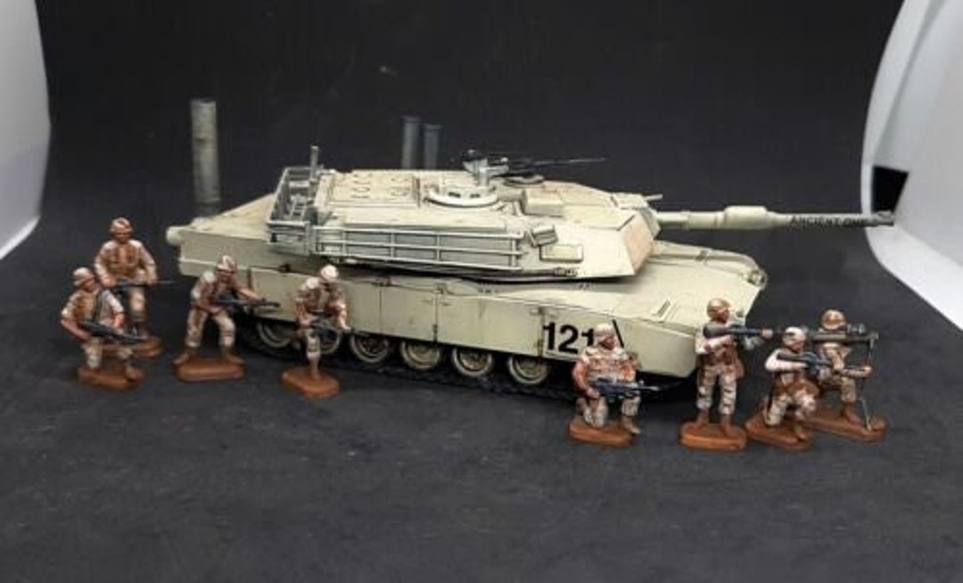 1:72 Painted US Army - M1A2 Abrams MBT + Infantry, Miniatures by ...