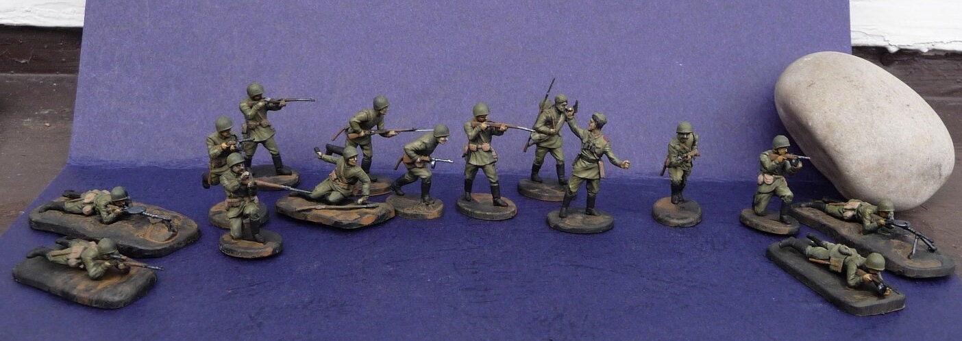 Scale 1/72 Painted Soviet Infantry WW2 15 Figures - Etsy
