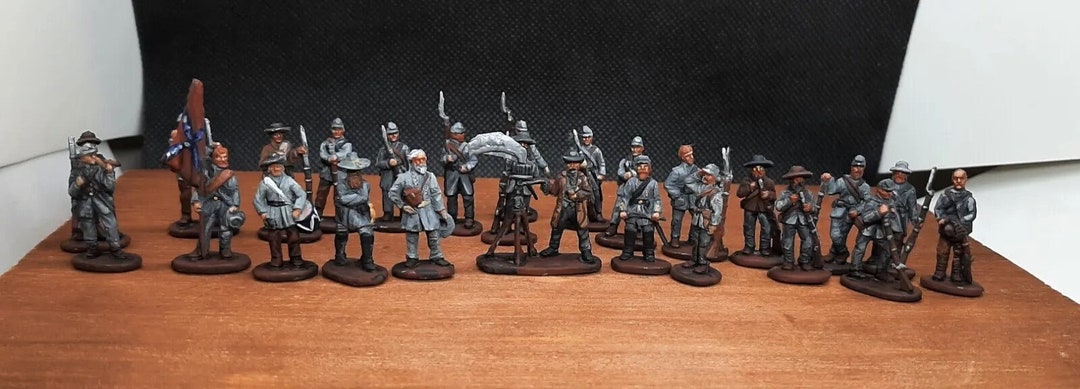 1/72 Painted Confederate Army and General Robert Edward Lee 25 Figures ...