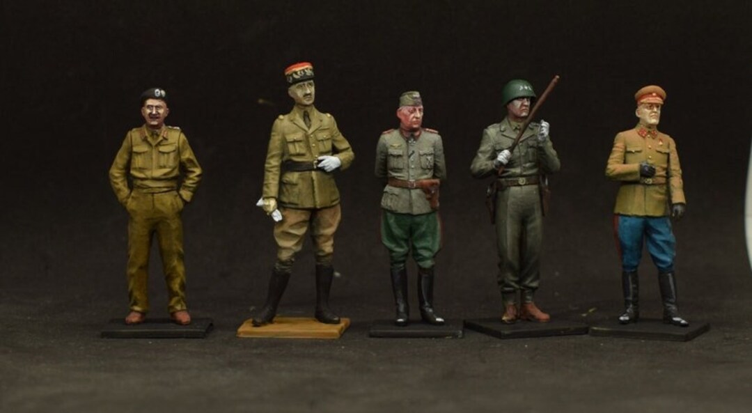 Figures Scale 1/35 Painted Miniatures WW2 Famous Generals (5 Figures ...