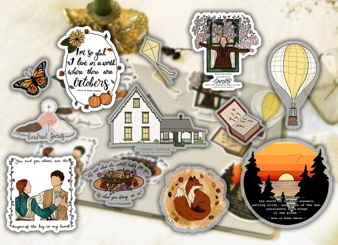 Anne of Green Gables Stickers 12 Pack Collection Anne With an E - Etsy