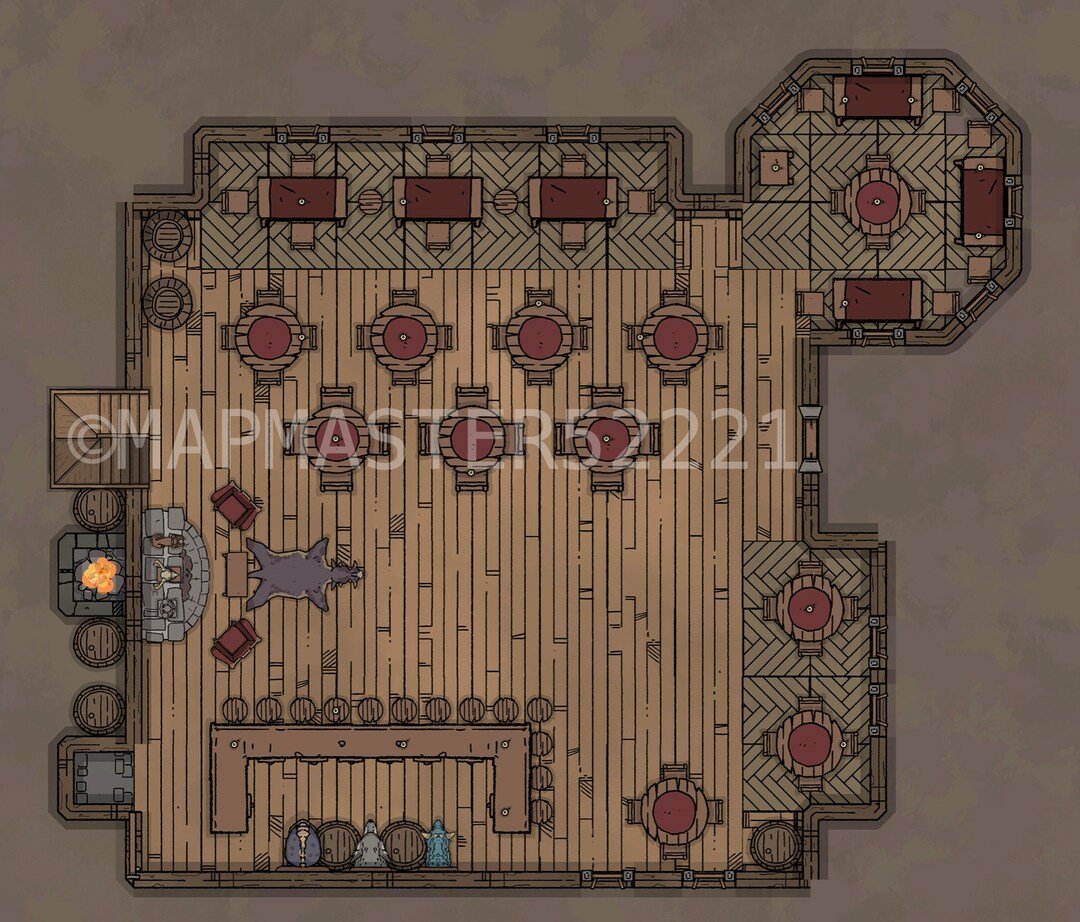 Dungeons & Dragons - Fantasy Pub Interior (bar, Bedrooms, Storage) - Etsy