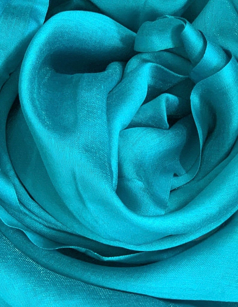 Luxury Turquoise Silk Scarf Warp Bridal Wedding Evening Wear Shawl Wrap ...