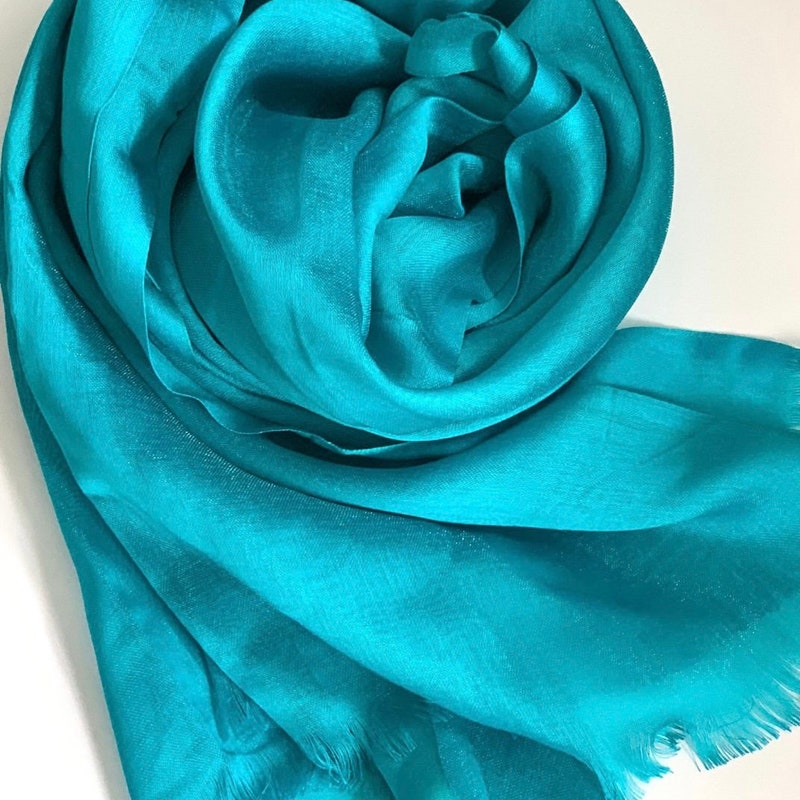 Blue Pashmina Scarf Rave - Etsy UK