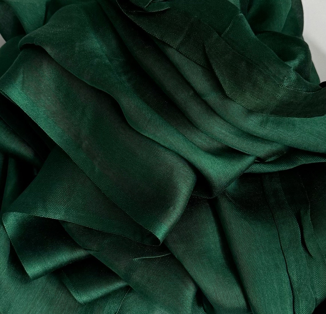 Luxury Forest Green Silk Scarf Warp Bridal Wedding Evening Wear - Etsy