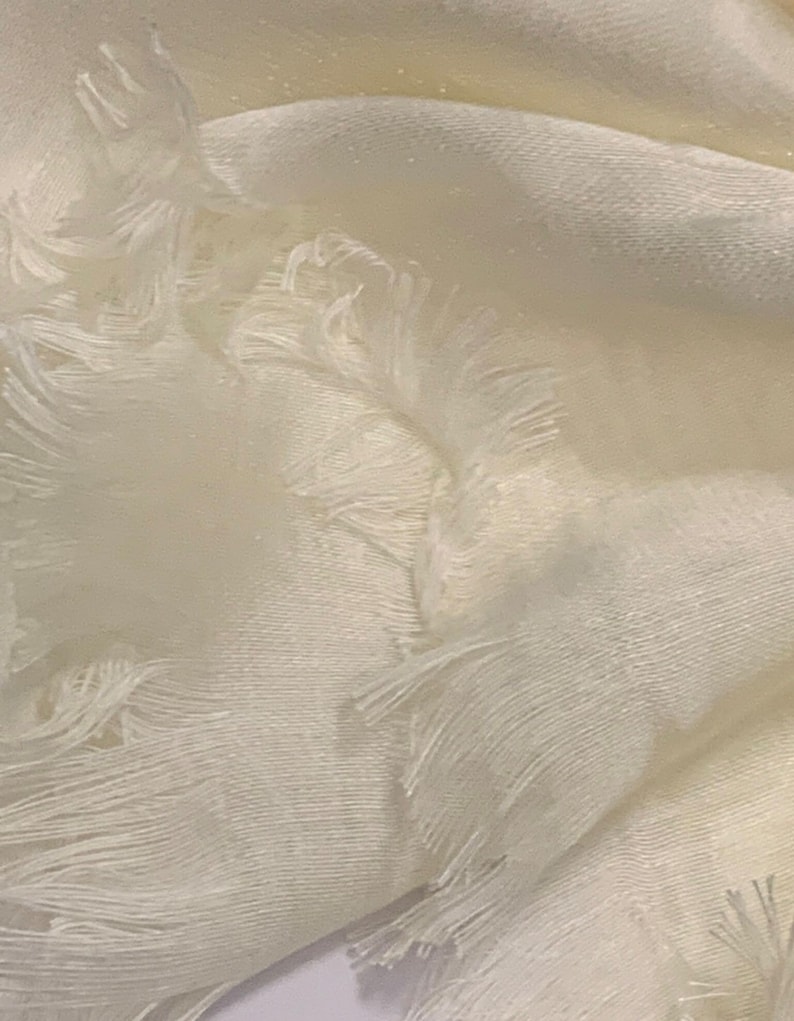 Luxury Cream Soft Silk Scarf Warp Bridal Wedding Evening Wear - Etsy