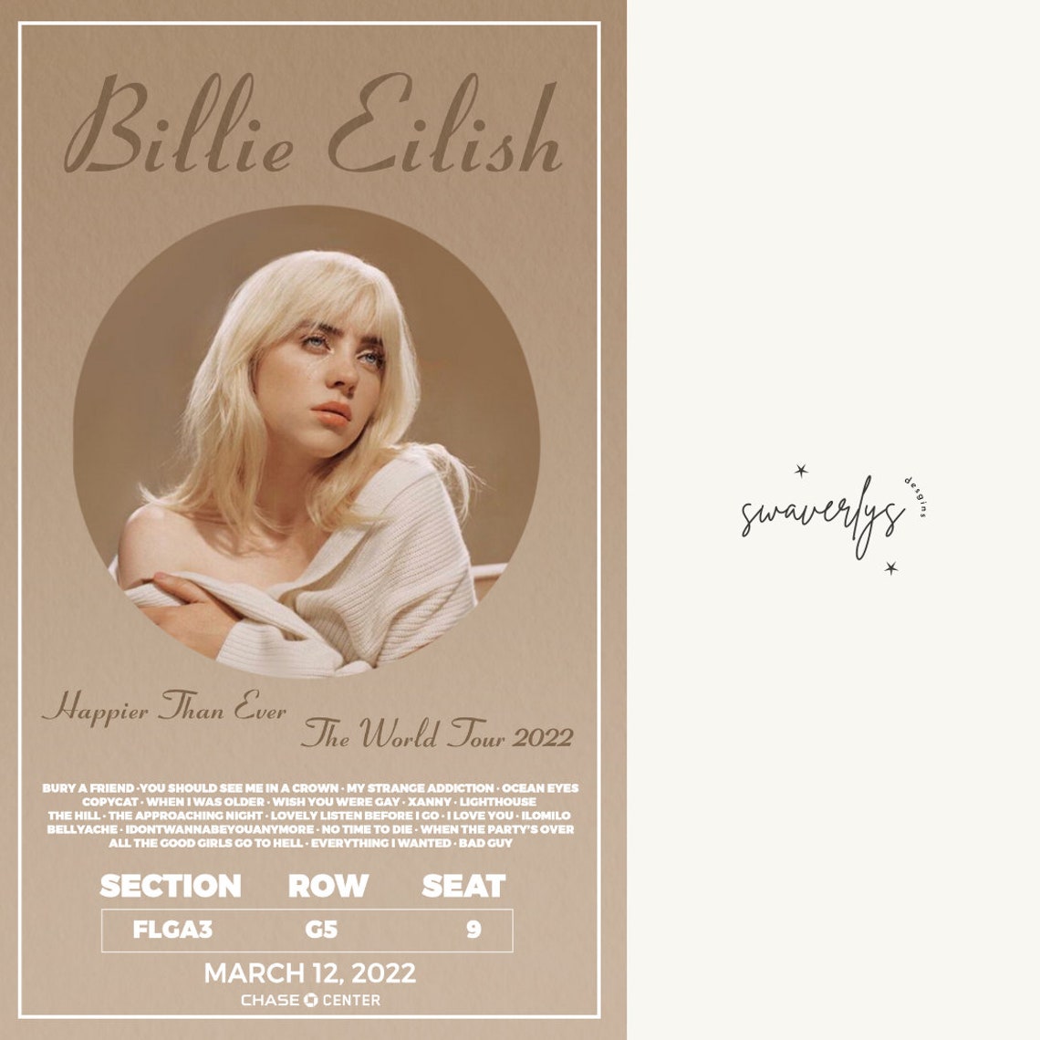 Digital Concert Poster With Setlist - Etsy