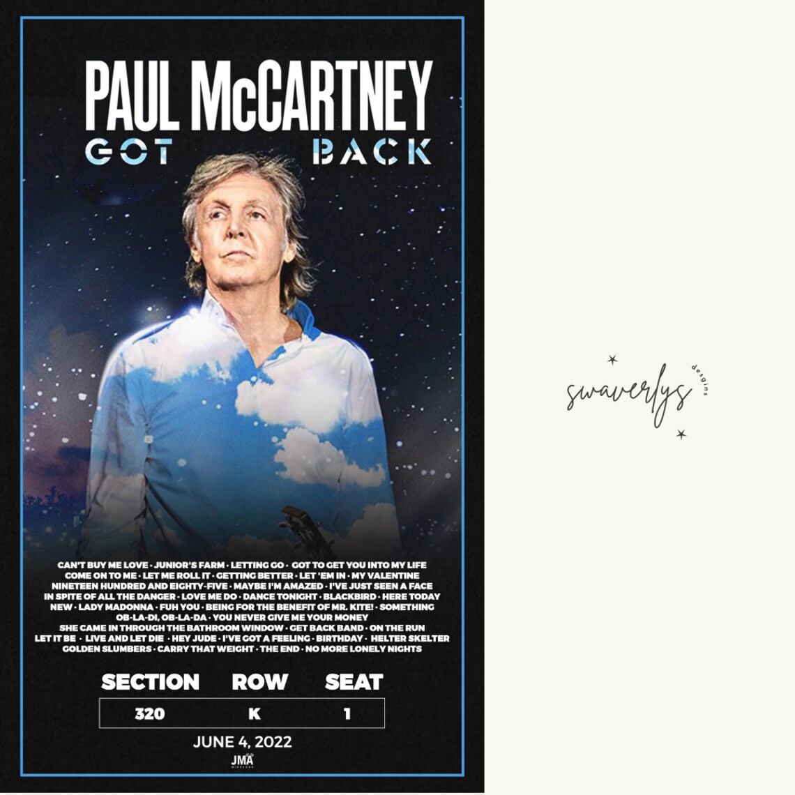 Digital Concert Poster With Setlist - Etsy