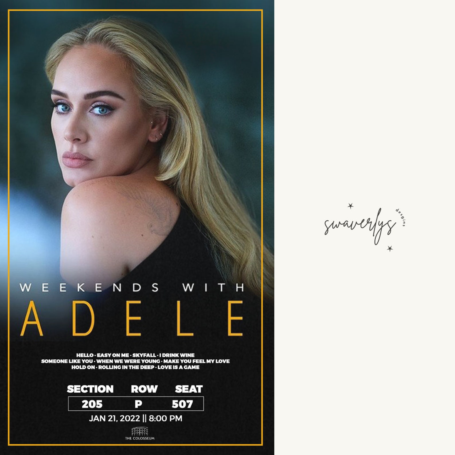 Digital Concert Poster With Setlist - Etsy