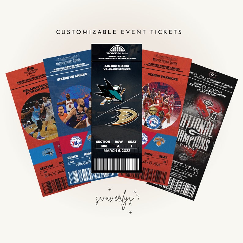 Downloadable Customizable Concert / Sporting Event Tickets - Etsy
