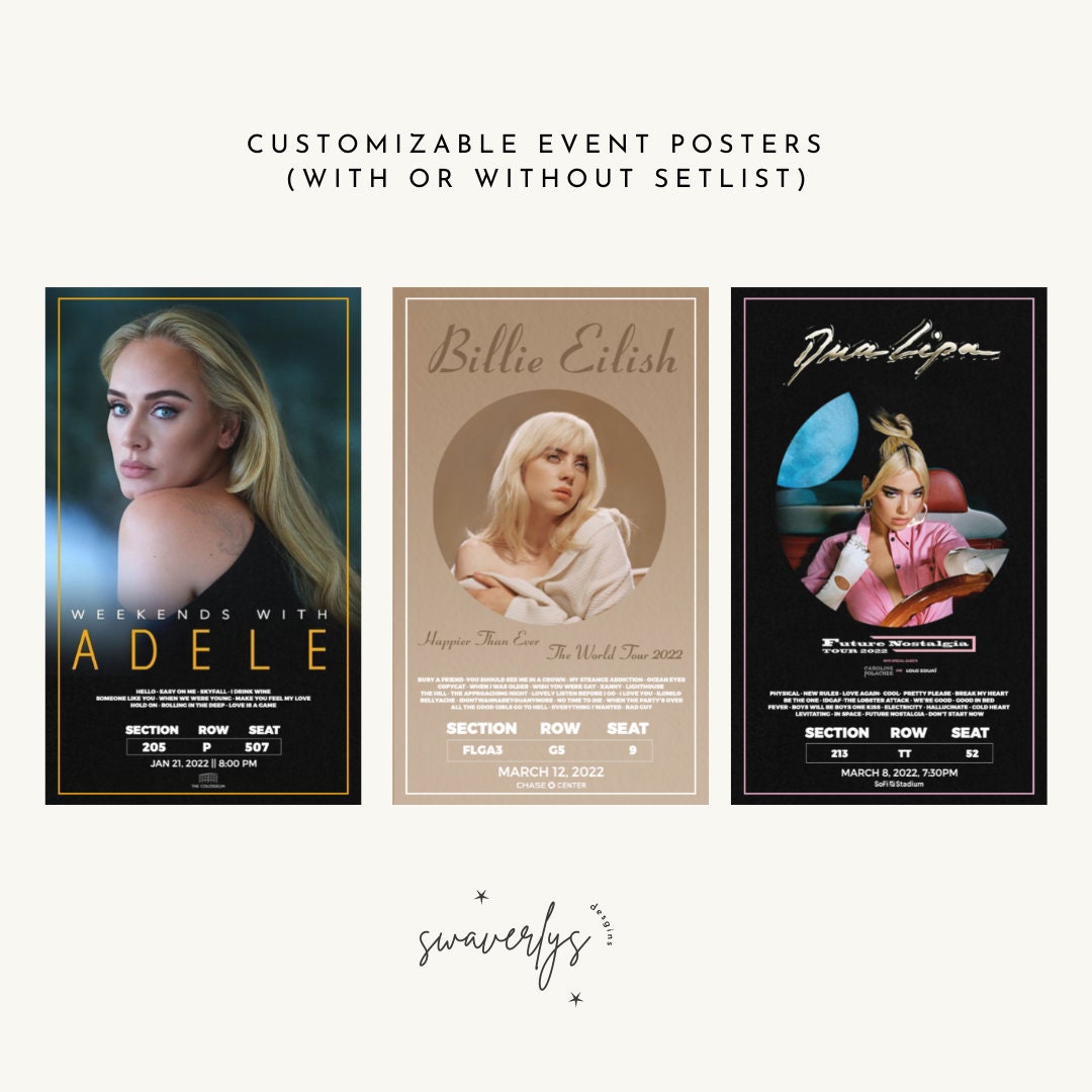 Digital Concert Poster With Setlist - Etsy