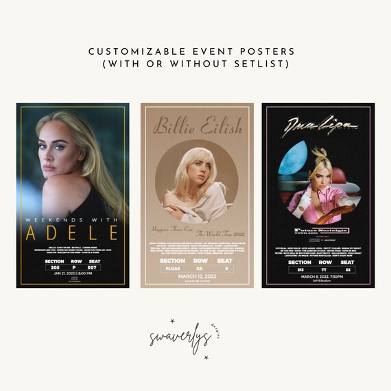 Digital Concert Poster With Setlist - Etsy