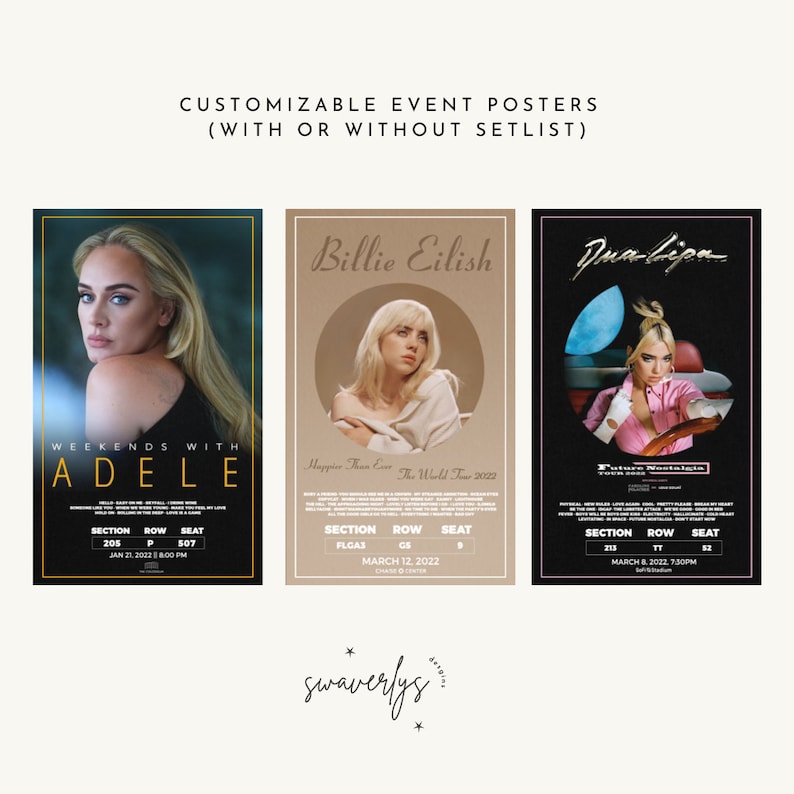 Digital Concert Poster With Setlist - Etsy