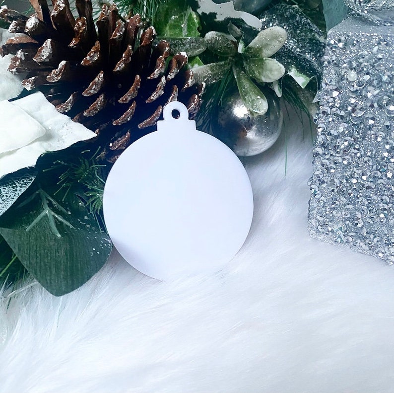 Plain Acrylic Christmas Bauble Bulk | Blank Ready to Personalise ...