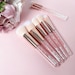Pink Makeup Brushes Personalised Printed Pink Brush Set Birthday ...