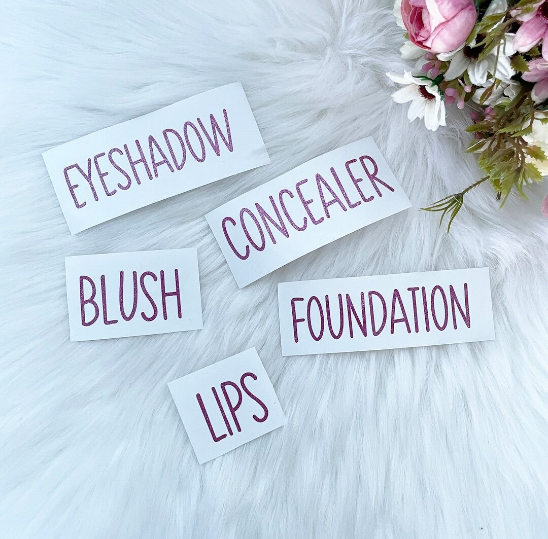 Vanity Drawers Makeup Labels 7 X for Storage Drawers Makeup Cosmetics ...