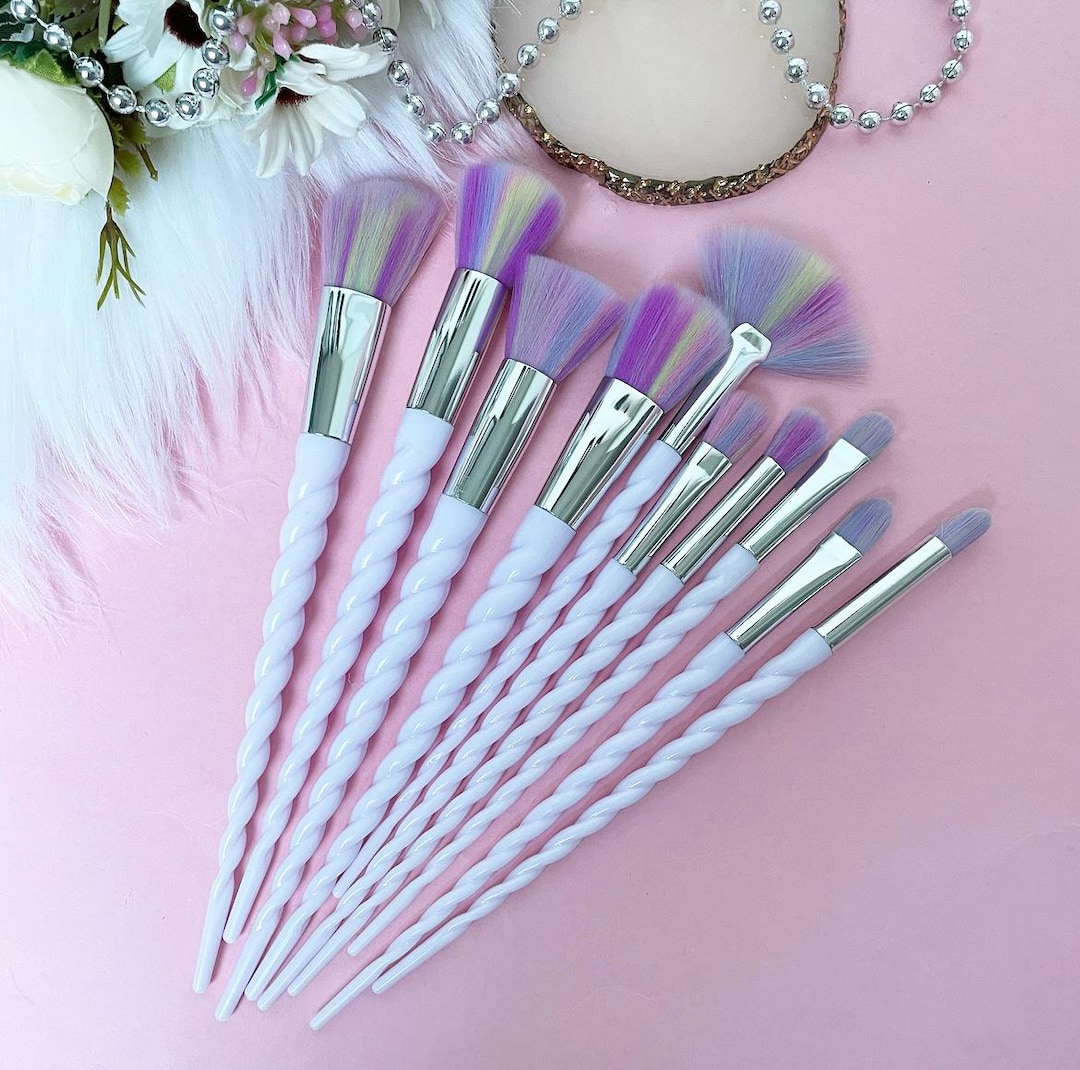 Unicorn Makeup Brushes | Unicorn Brushes | Travel Makeup Brush Set Foundation Powder Concealer ...