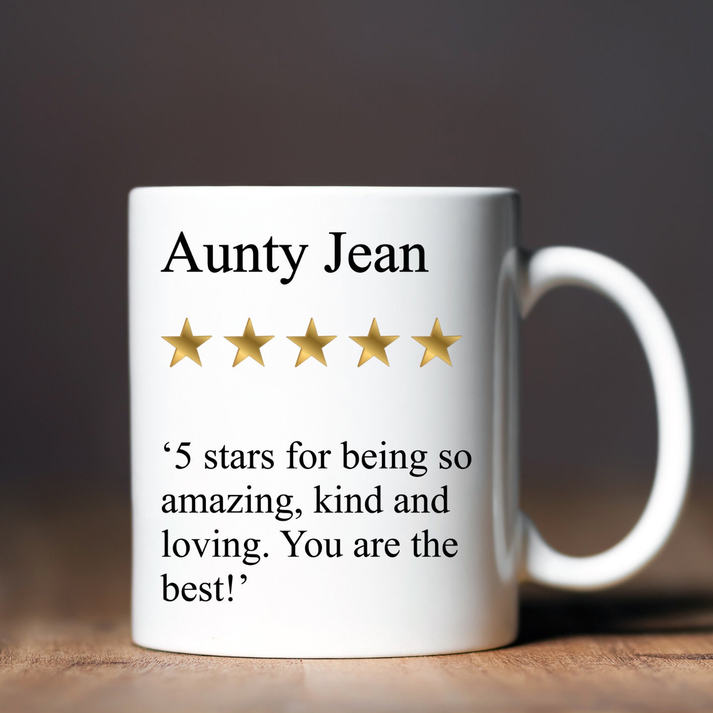 Personalised Star Rating Name Mug Custom Humour Joke Review Mugs ...