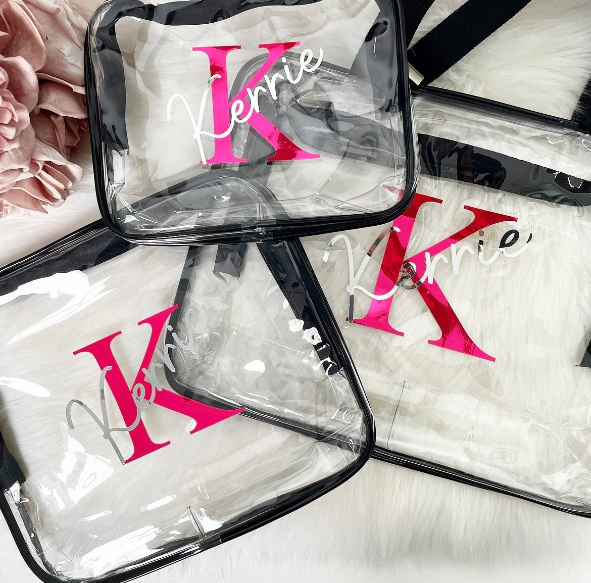 Personalised Toiletry PVC Travel Wash Makeup Pouch Name & - Etsy