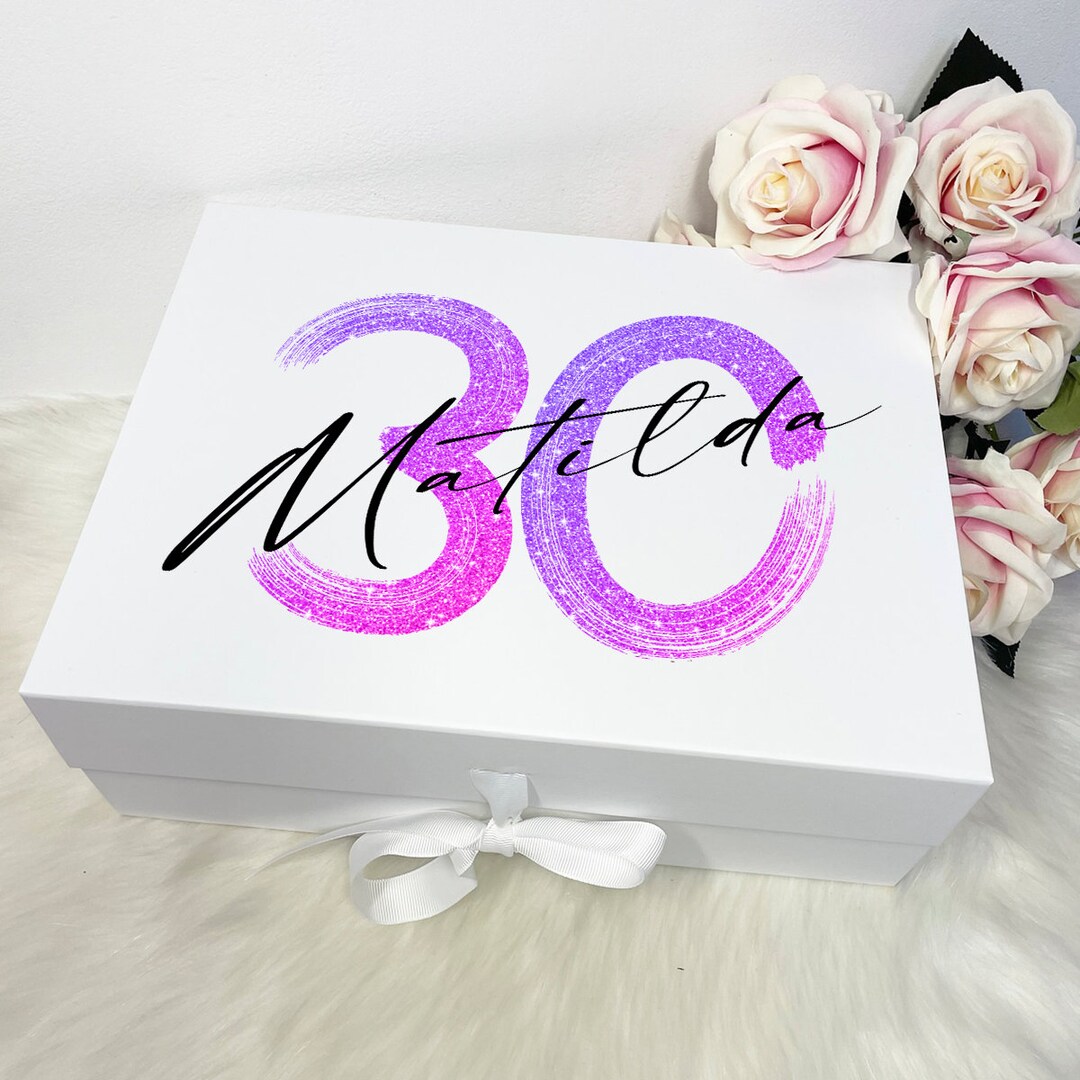 Birthday Gift Box Number and Name Luxury Customized Large Box Gift for ...