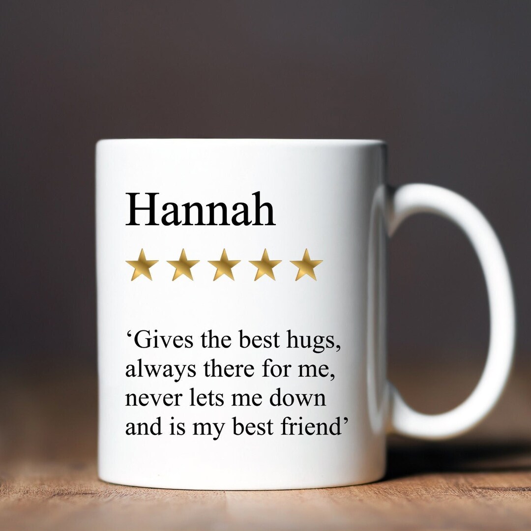 Personalised Star Rating Name Mug Custom Humour Joke Review Mugs ...