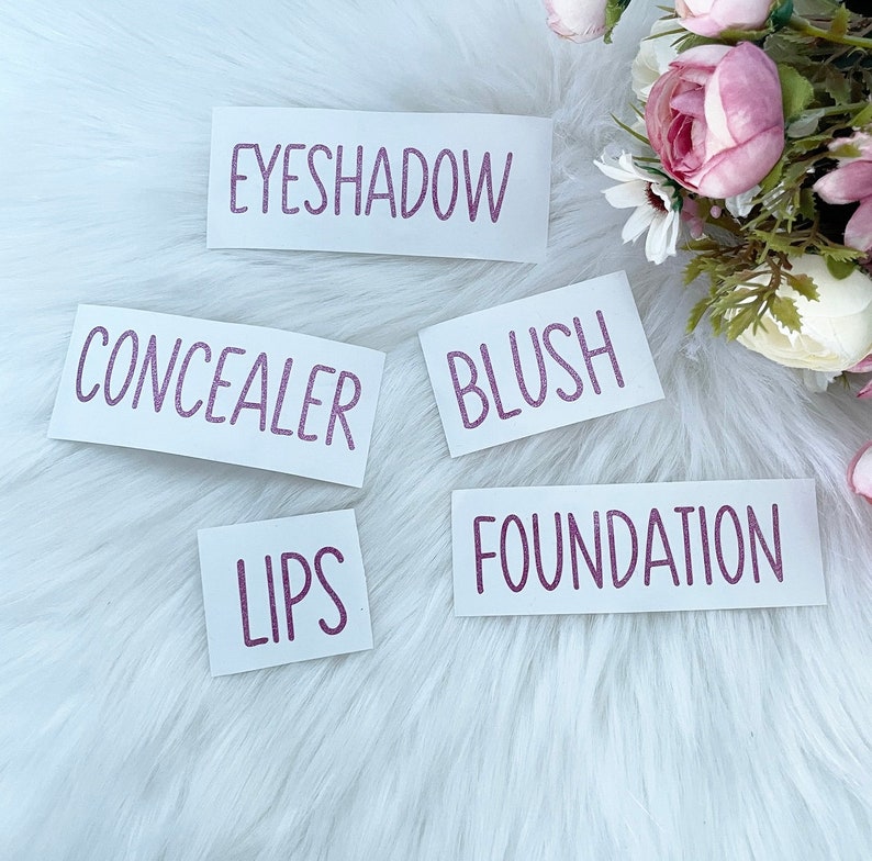 Vanity Drawers Makeup Labels 7 X for Storage Drawers Makeup Cosmetics ...