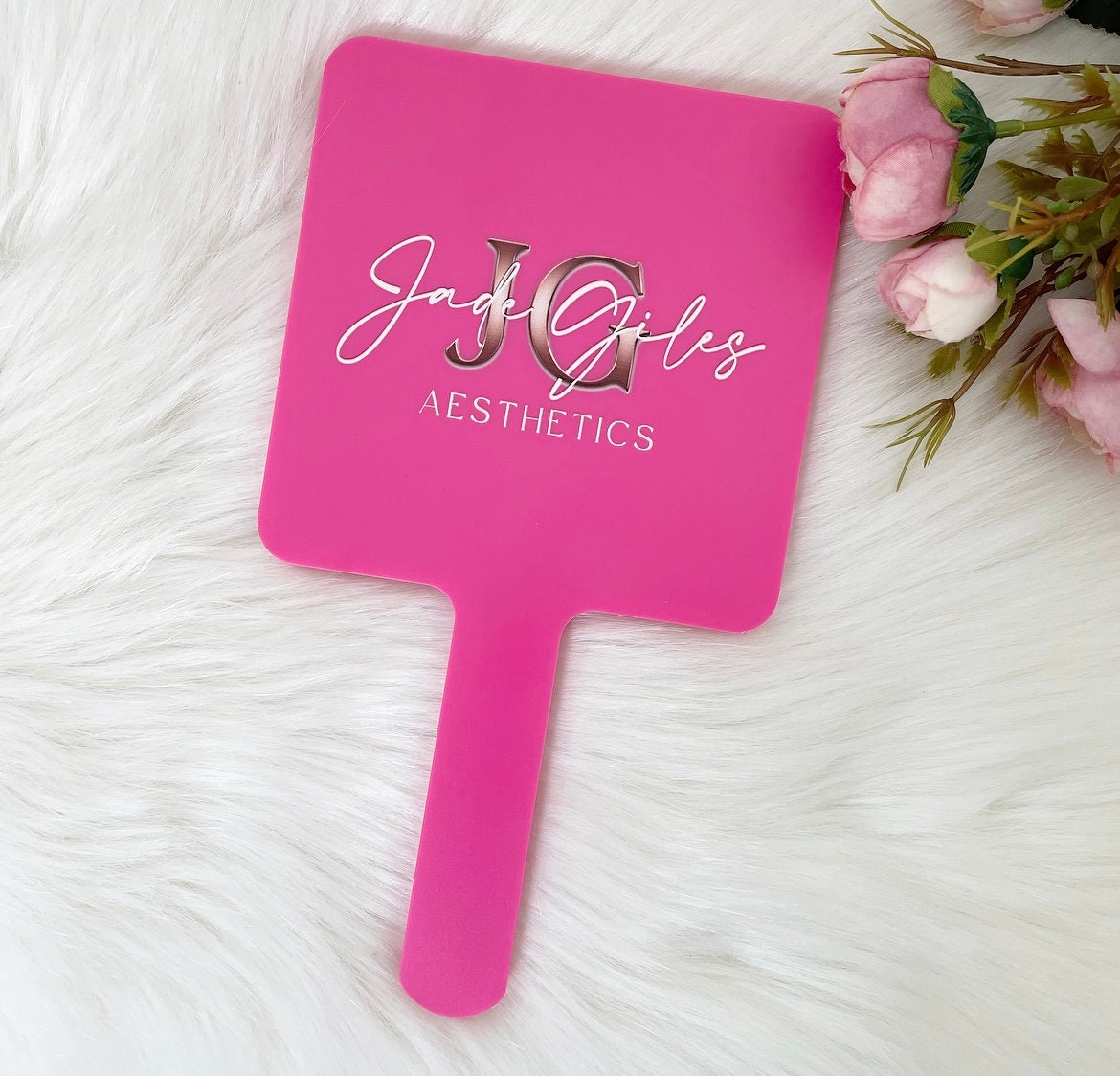 Logo/ Image Handheld Mirror Personalised Mirror 3 Colours Travel Mirror ...
